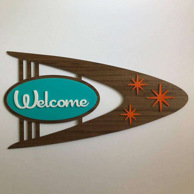 Mid Century Sign - Etsy