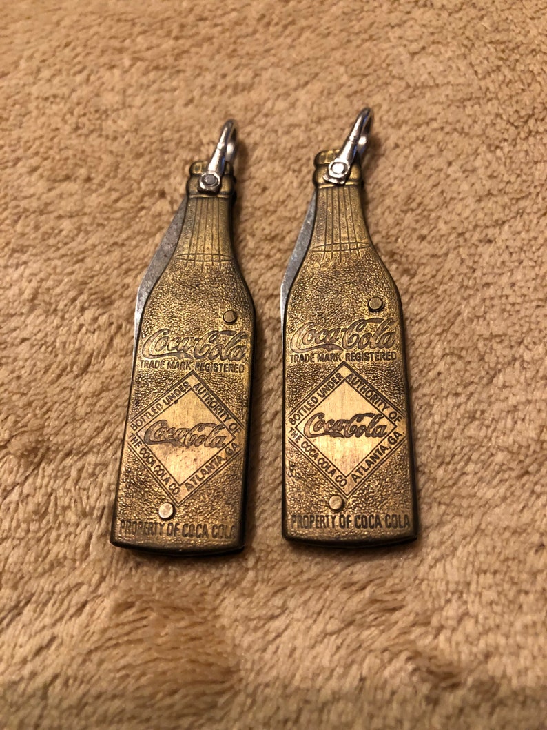 Set Of Two Vintage German Made Coca Cola Bottle Novelty Knives Etsy