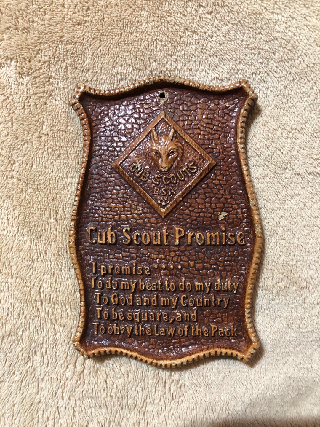 Vintage Cub Scout Plaque - Etsy