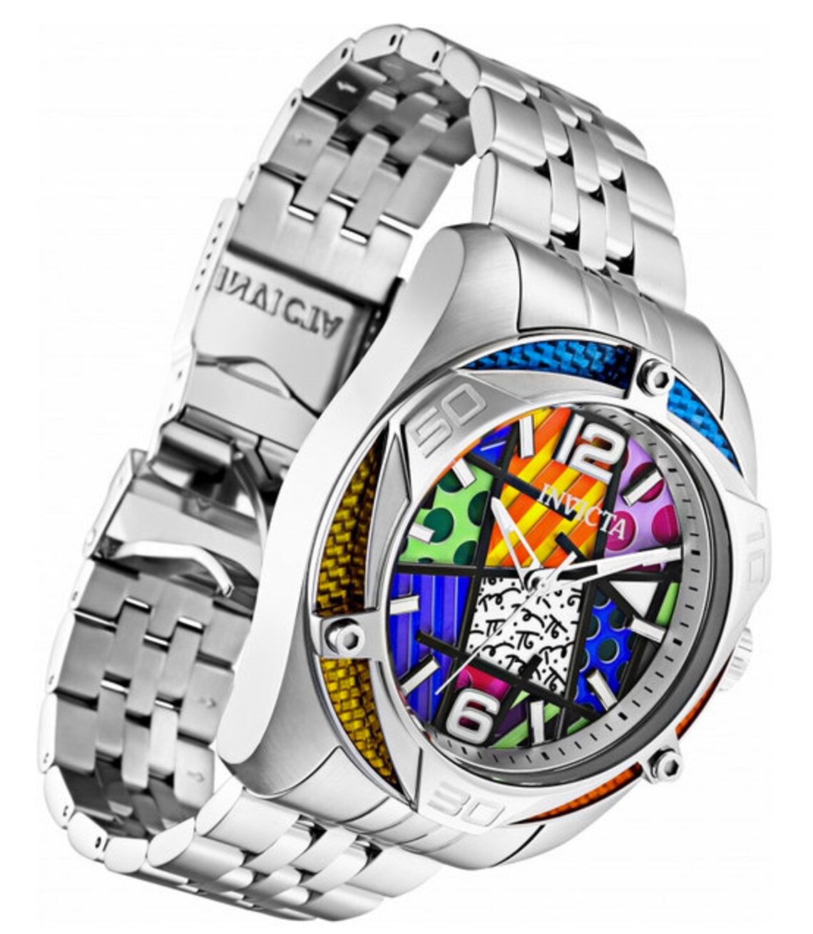Invicta Mens 50mm Britto Limited Edition Quartz Stainless - Etsy