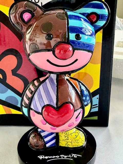 Romero Britto Bobble Head TEDDY BEAR Figurine 4.5 in NEW - Etsy