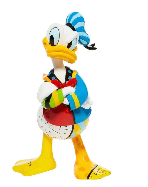 Gelehrter Pearly Musiker donald duck figur mit koffer stumm Intelligenz entlang