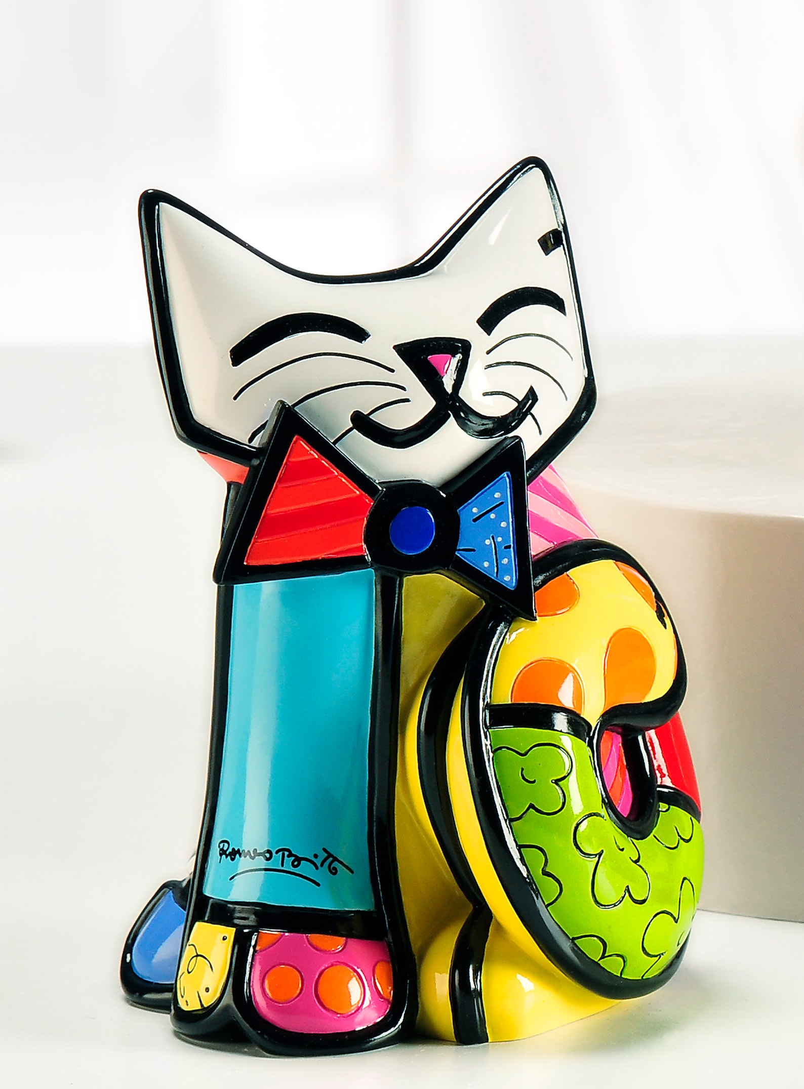 Fun Cat Sculpture Designed by Romero Britto NEW LIMITED EDITION - Etsy