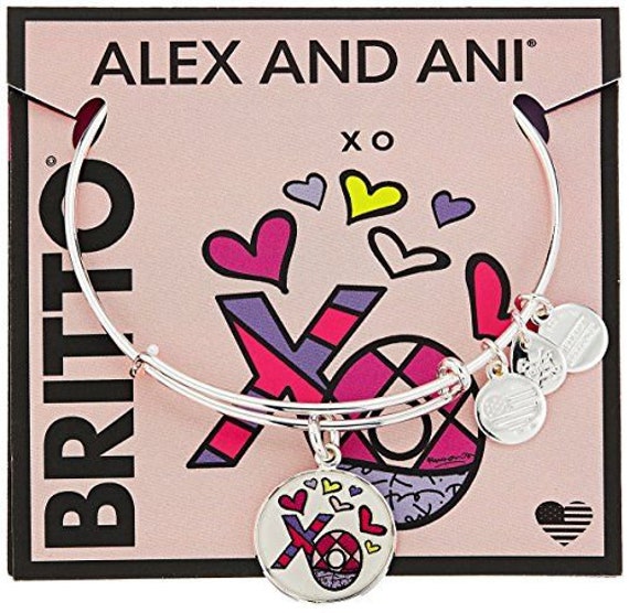Alex and Ani Romero Britto Art Infusion XO Silver Finish | Etsy