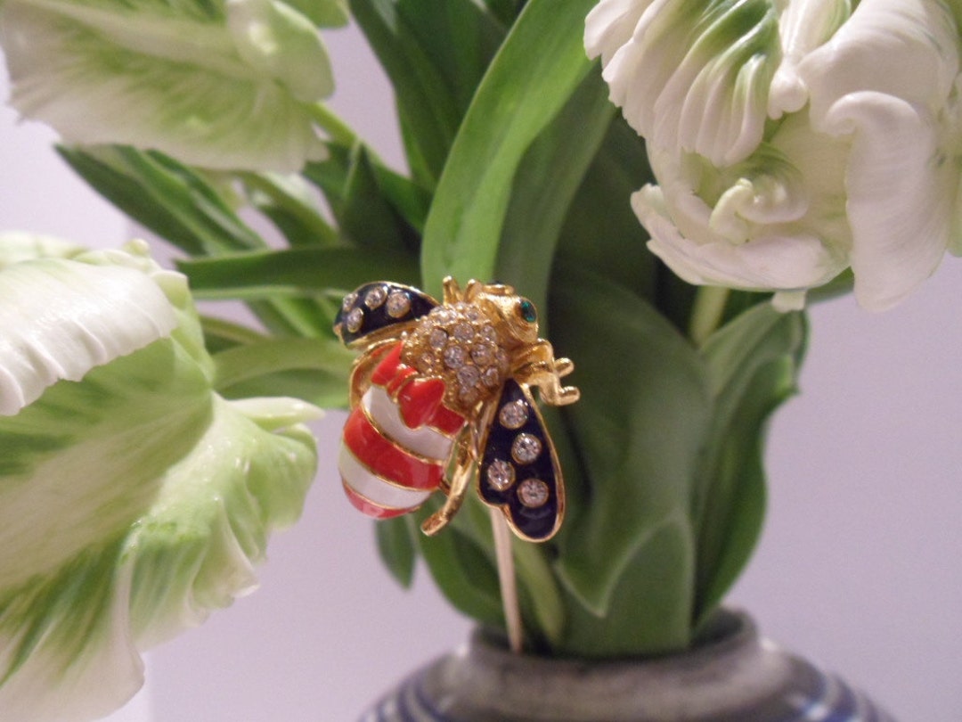 Floral Jewelry Stick - Red White & Blue Bee - Etsy UK