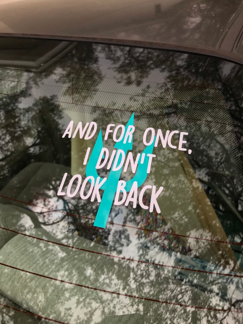 And For Once I Didnt Look Back Percy Jackson Bumper Etsy