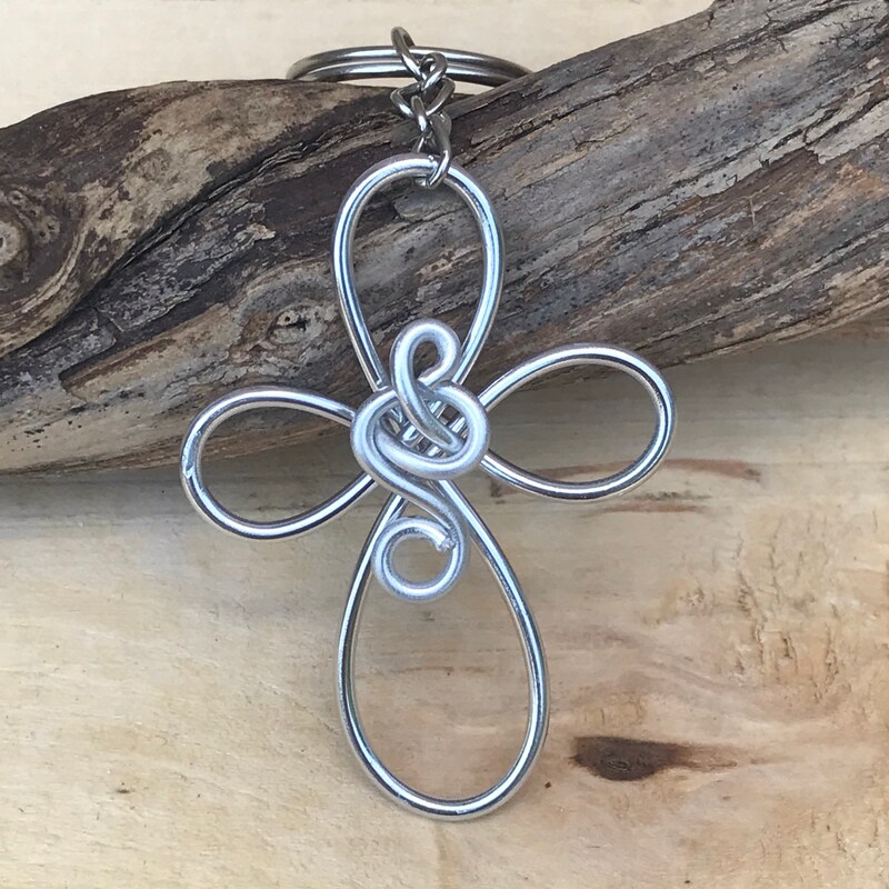 Cross Keychain - Etsy