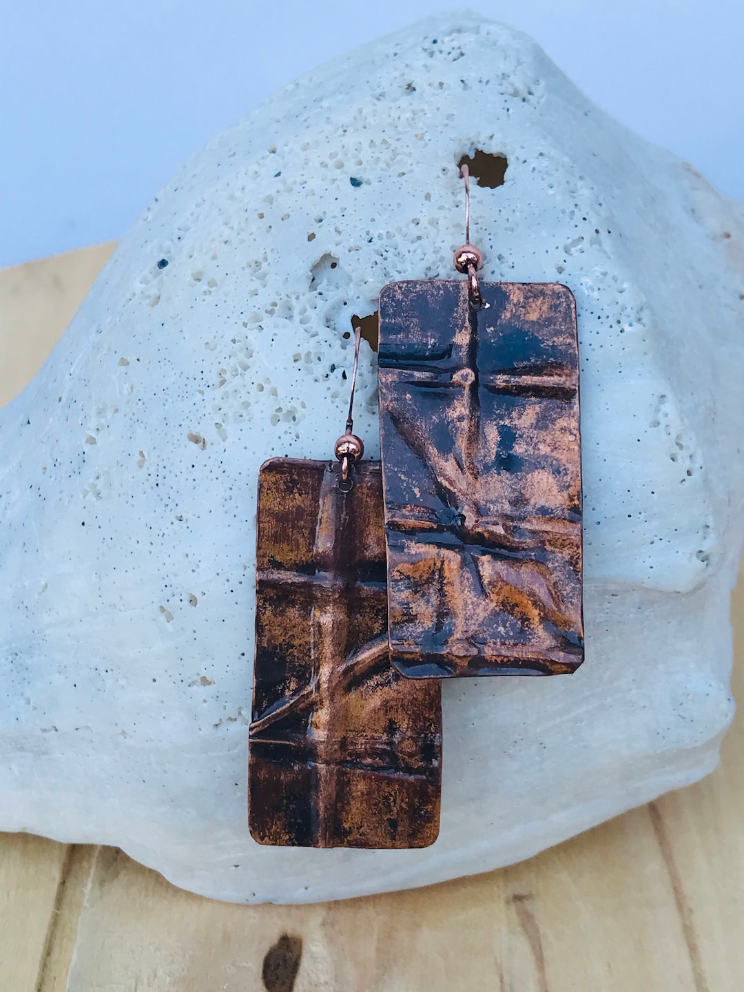 Unique Christian Earrings/cross Earrings/christian Gift/flame Painted ...