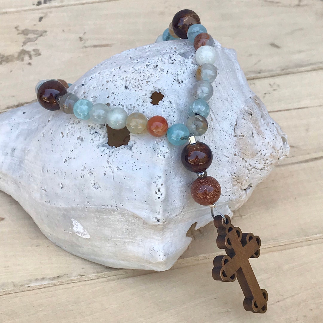 Christian Prayer Beads/religious Gift, Stone Prayer Beads, Spiritual ...