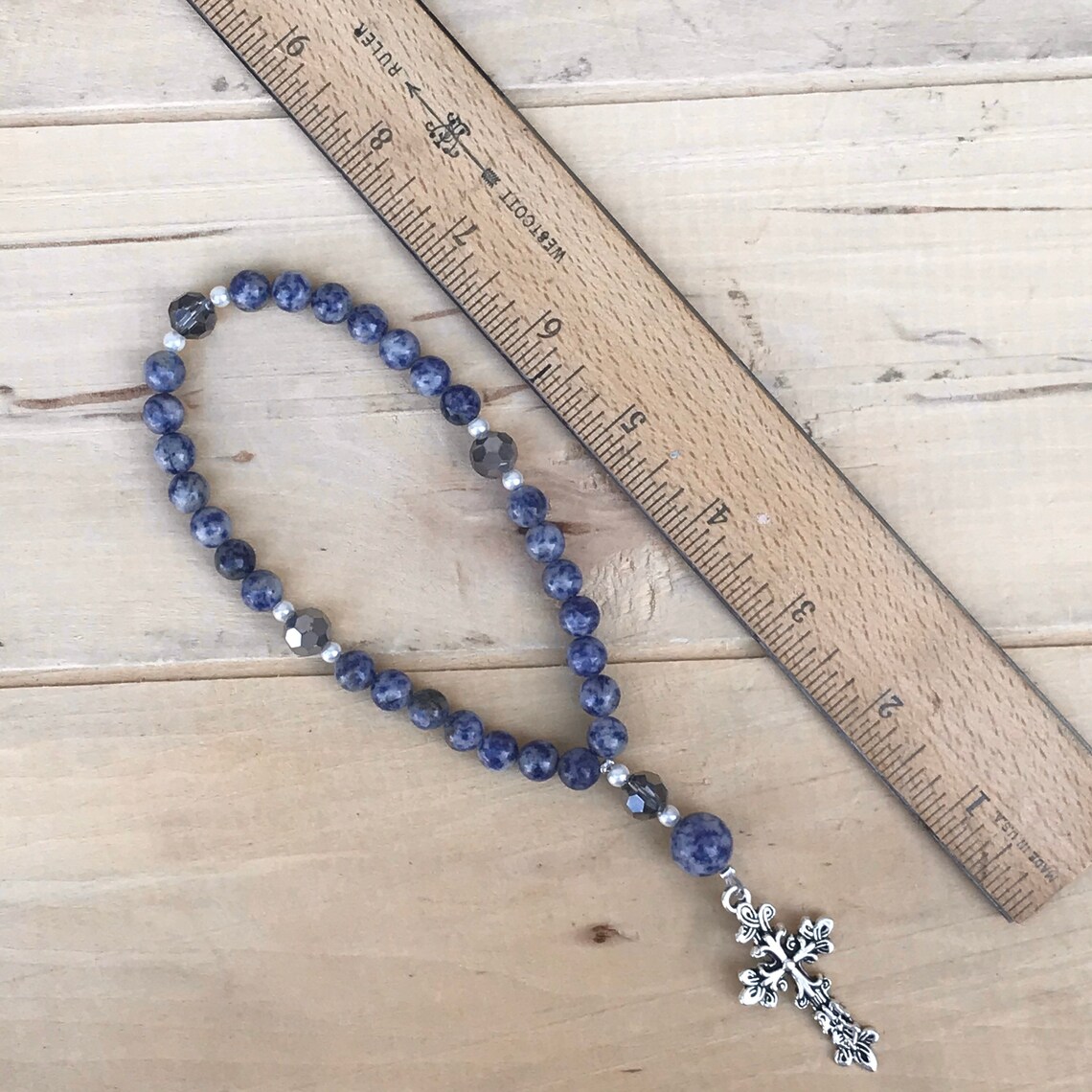 Blue Prayer Beads/christian Gift/methodist Prayer Beads/confirmation ...