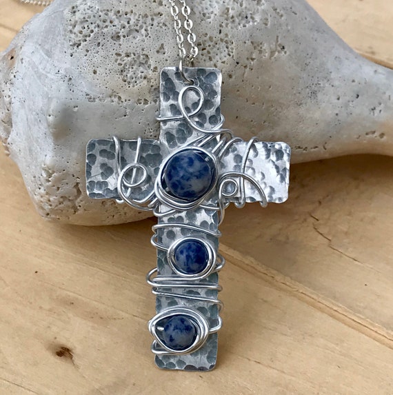 Decorative Cross Necklace/Beaded Cross Necklace/Christian | Etsy