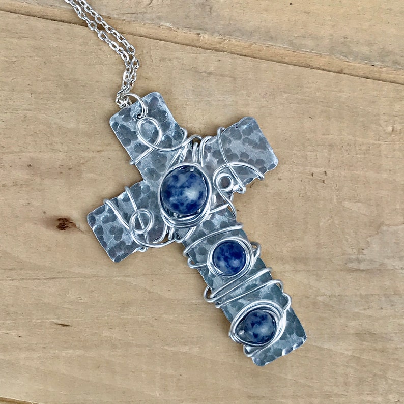 Decorative Cross Necklace/Beaded Cross Necklace/Christian | Etsy