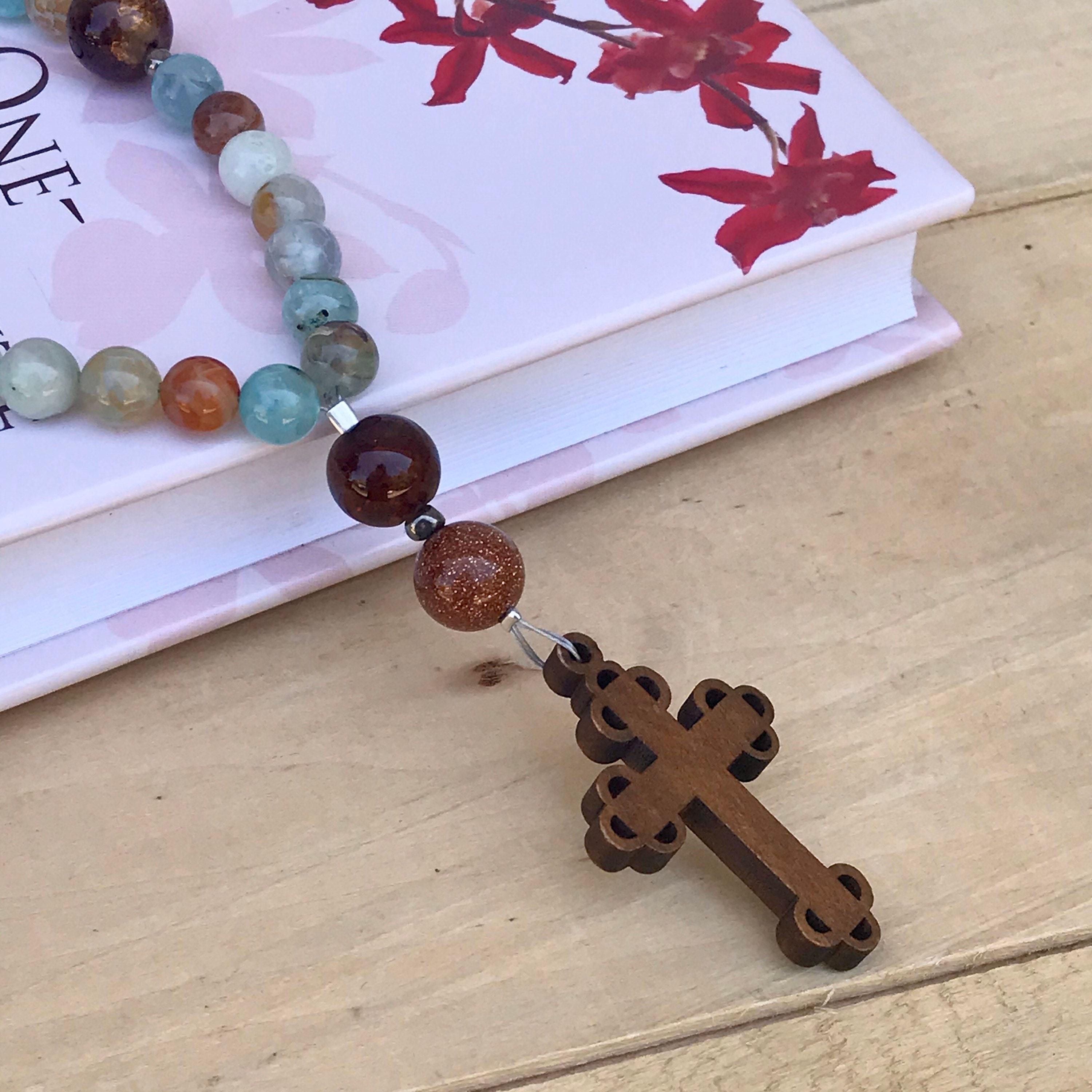 Christian Prayer Beads/religious Gift Stone Prayer Beads - Etsy
