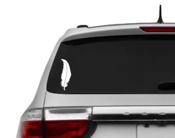 Feather car decal | Etsy