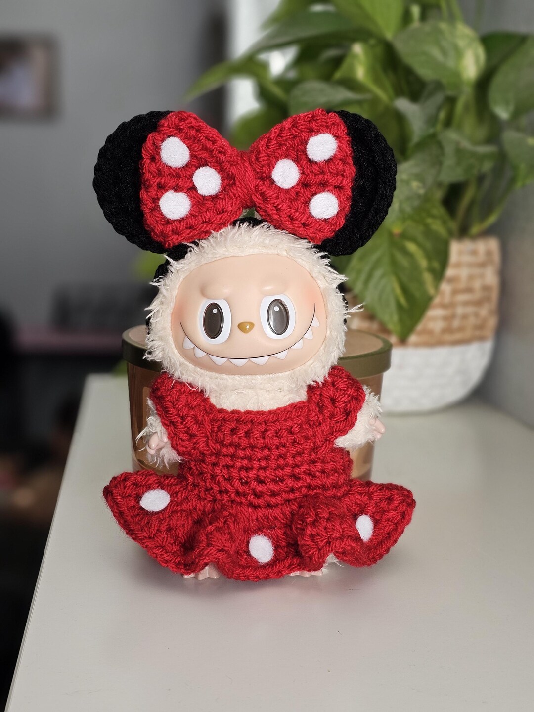 Labubu Crochet Clothes - Minnie Mouse - Etsy