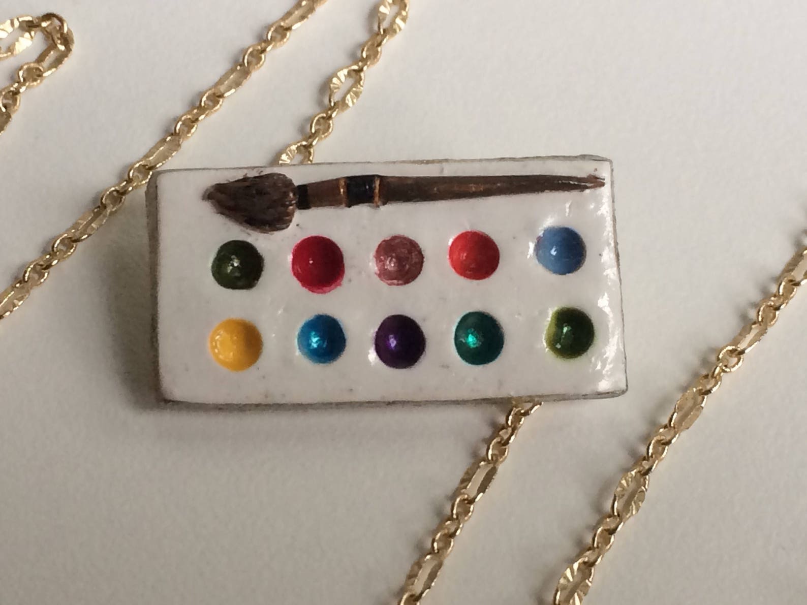 Art Pallet Necklace, Paint Necklace, Artist Necklace - Etsy