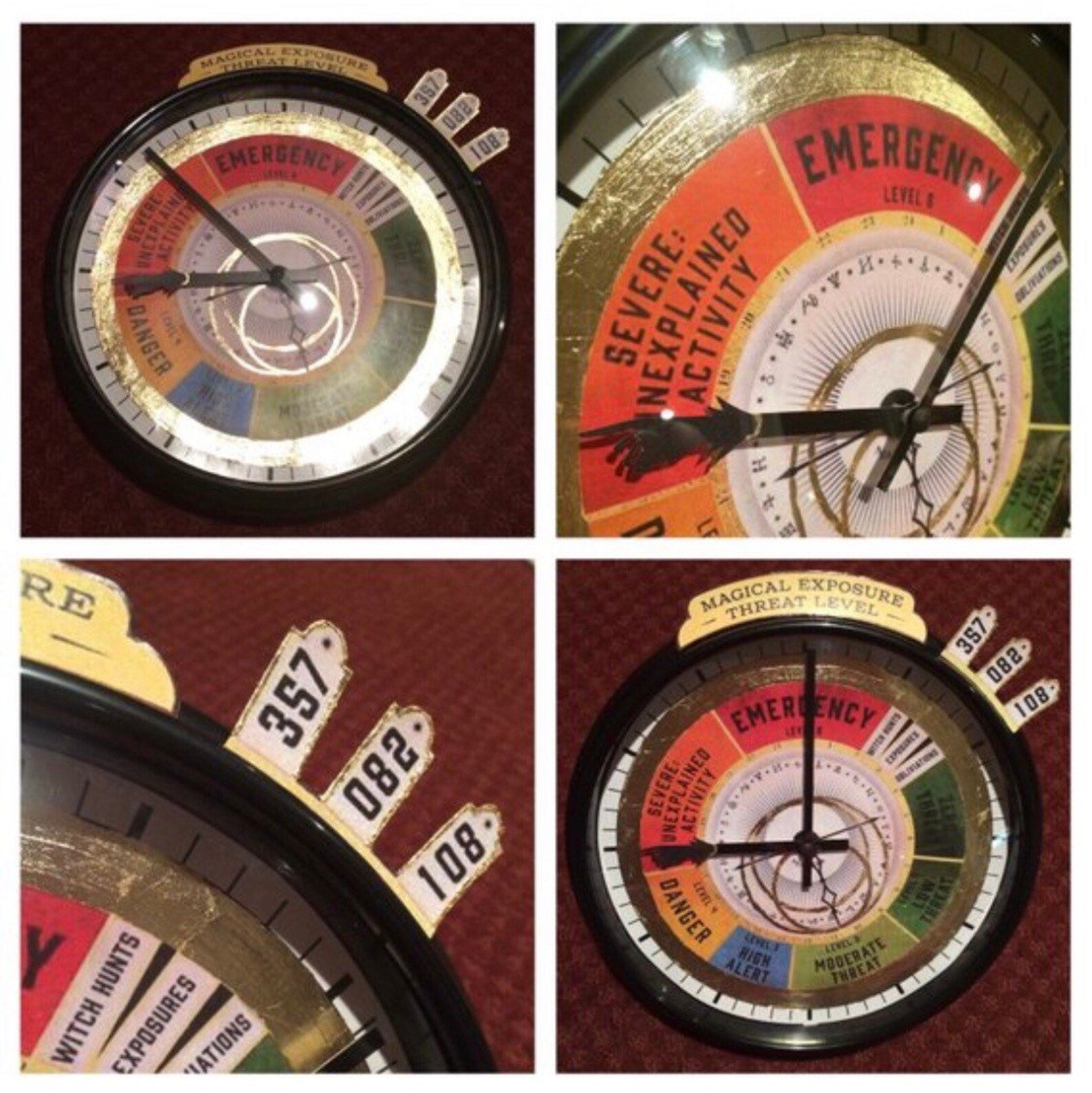 Magical Exposure Threat Level Clock inspired by Fantastic | Etsy