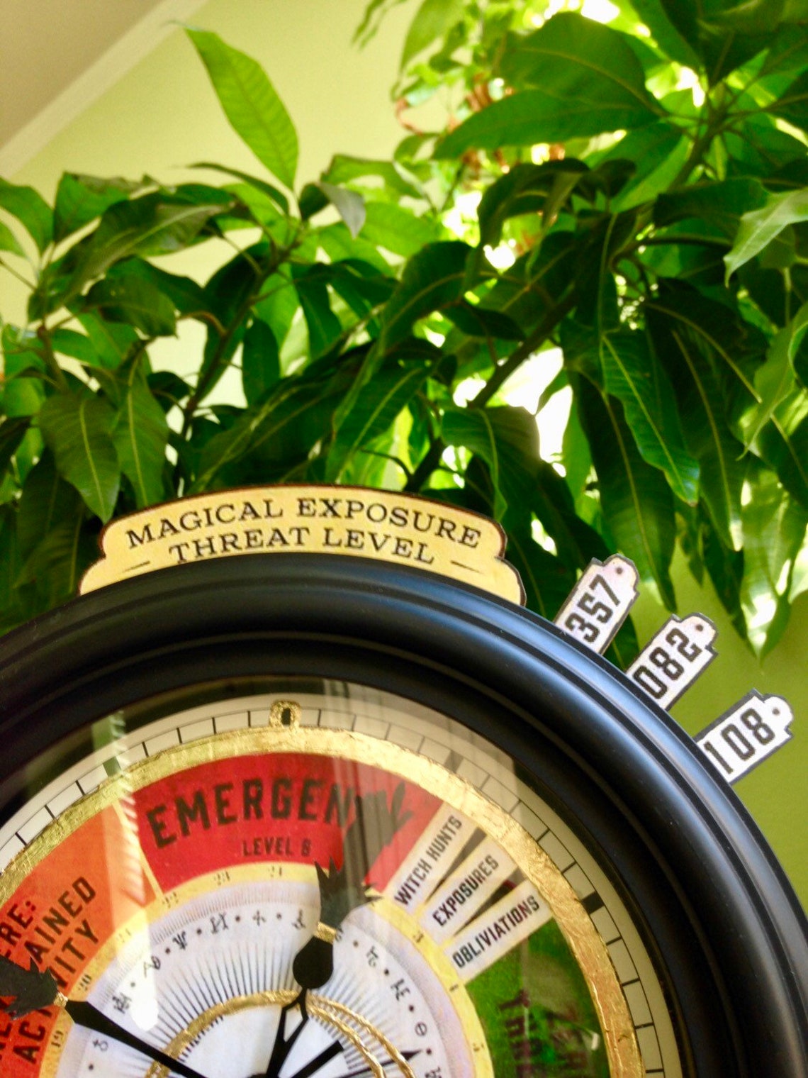 Magical Exposure Threat Level Clock inspired by Fantastic | Etsy