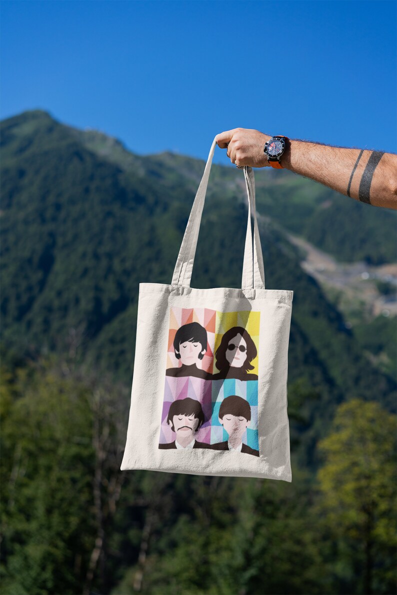 The Beatles Cotton Tote Bag - John Lennon, Paul Mccartney, George ...