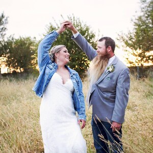 PERSONALIZED Statement Denim Bridal Jacket, Customized Wedding Jean ...