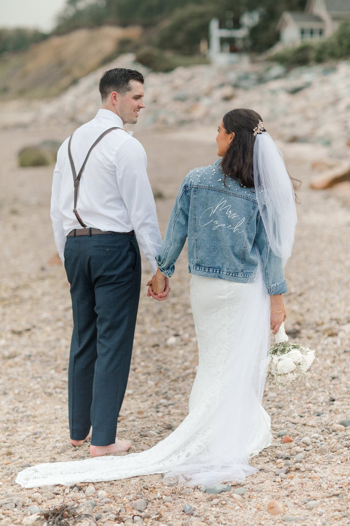 PERSONALIZED Statement Denim Bridal Jacket Customized Wedding | Etsy