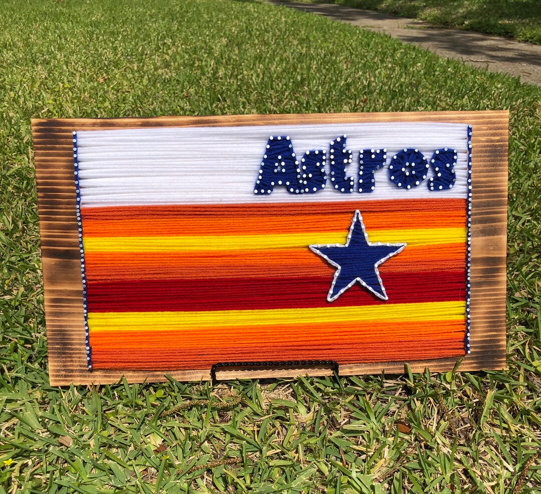 Retro Houston Astros Flag Plaque - Etsy