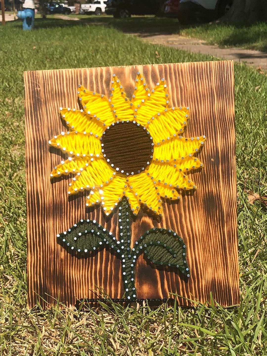 Sunflower Handmade Wood Plaque - Etsy