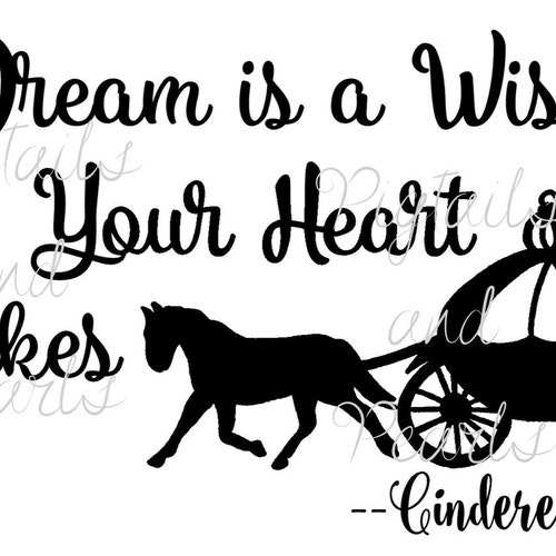 A Dream is a Wish Your Heart Makes SVG Cricut Silhouette SVG - Etsy