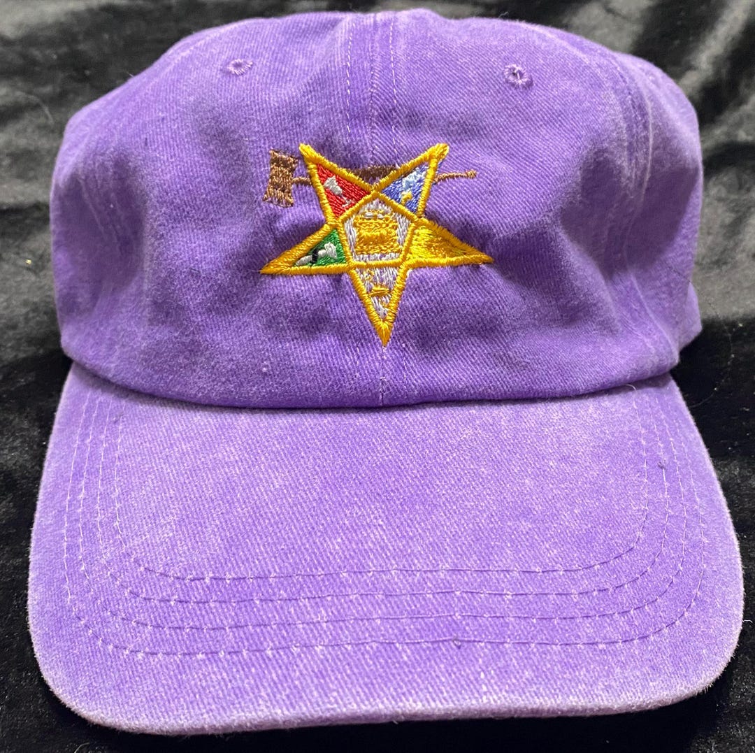 Order of the Eastern Star Purple Denim Embroidered Ball Cap - Etsy
