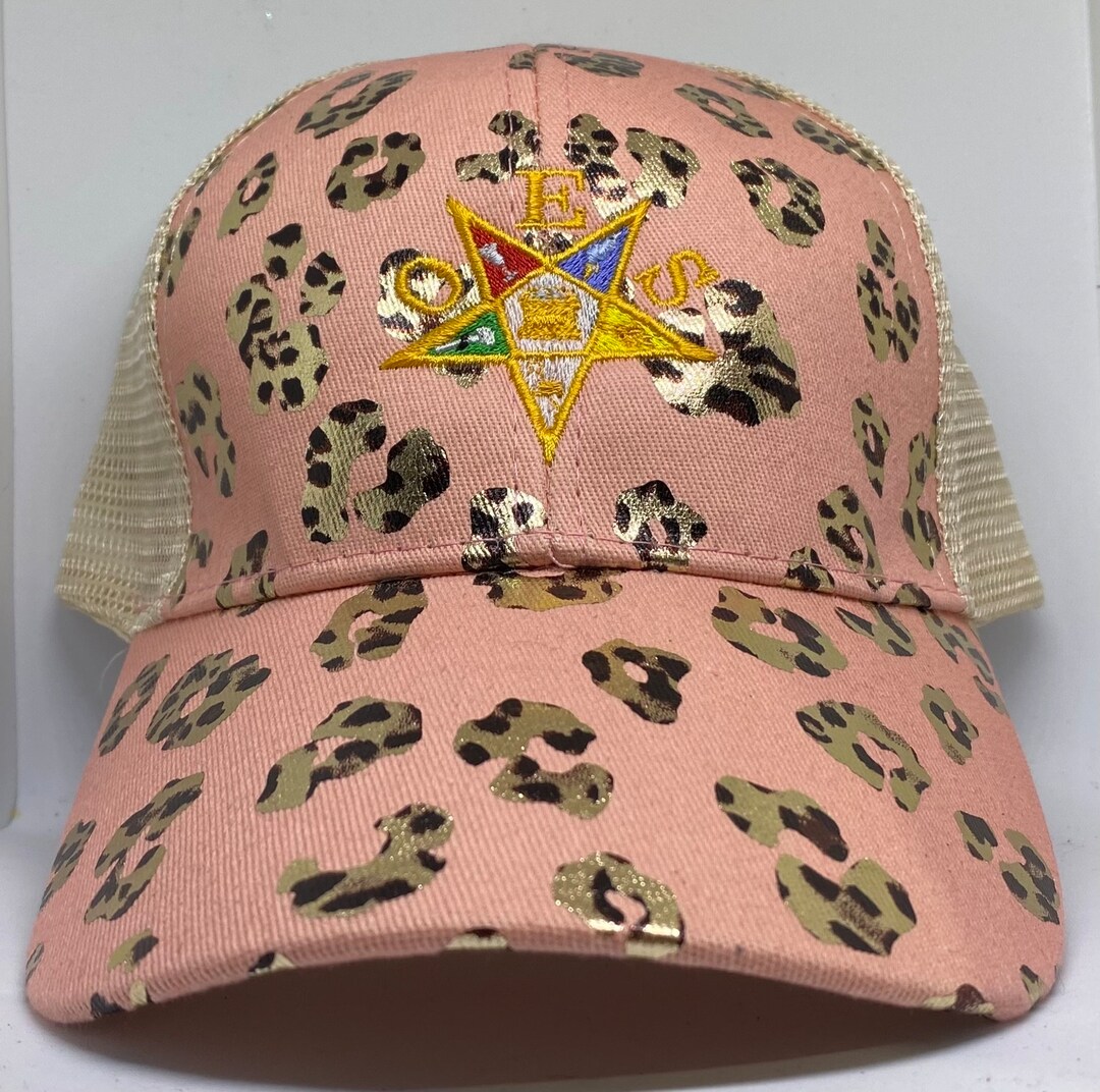 Order of the Eastern Star Embroidered Pink With Gold Foil Animal Print ...