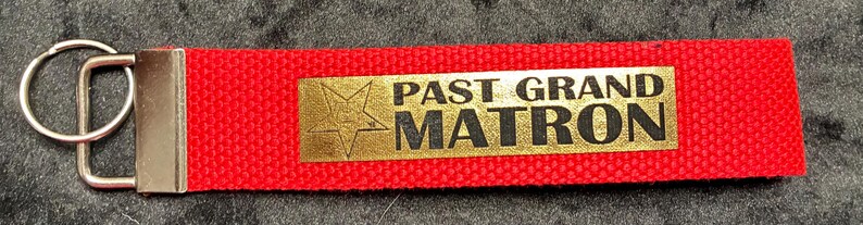 Red Past Grand Matron Order of the Eastern Star - OES - Wristlet/keyfob ...