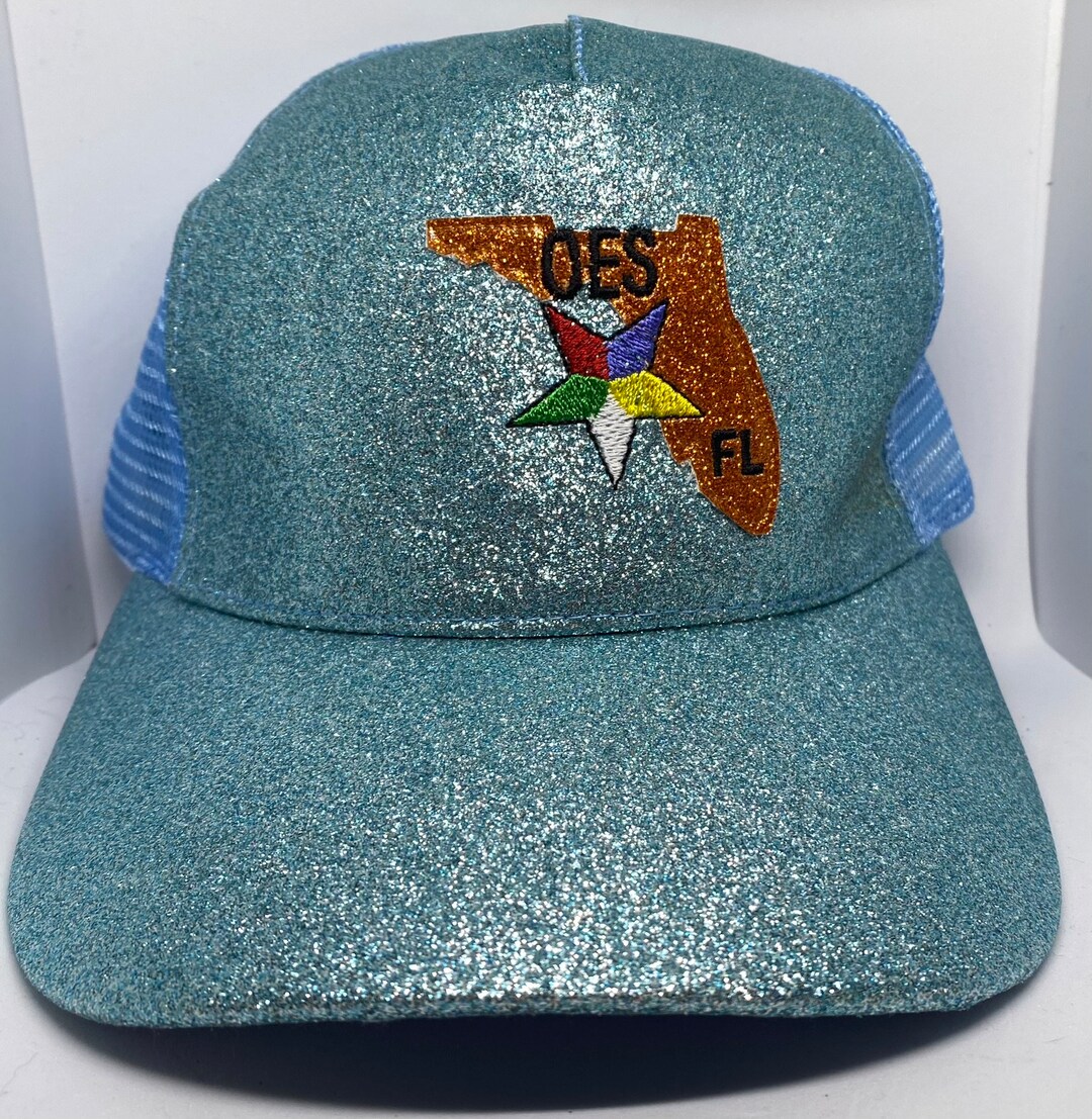 Florida Order of the Eastern Star Sparkly Blue Baseball Cap - Etsy