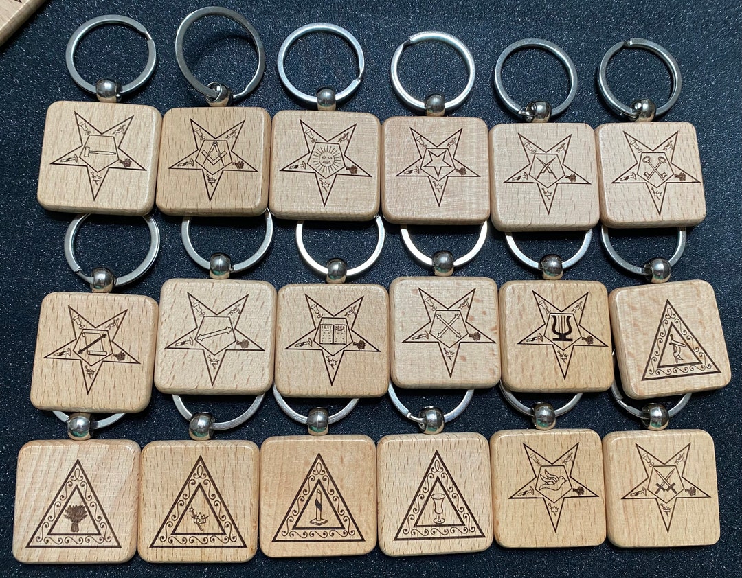 Eastern Star Officers Key Chain Wood - Etsy