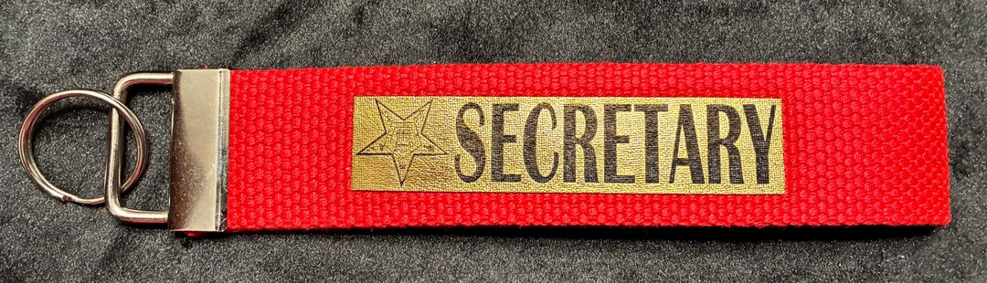 Red Secretary Order of the Eastern Star - OES - Wristlet/keyfob - Etsy