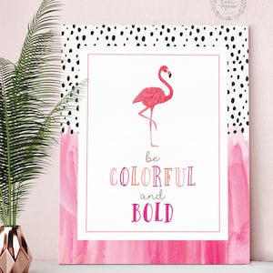 Tropical Decor | Flamingo Nursery Decor | Set of 3 Tropical Art Prints ...