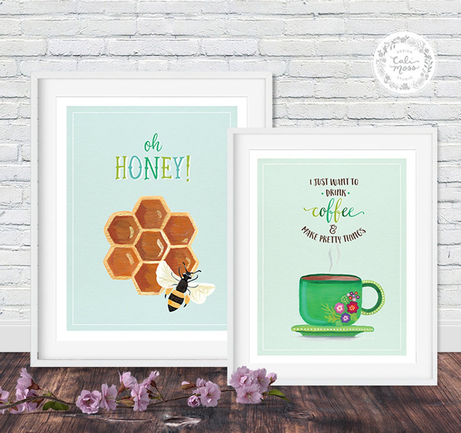 Kitchen Wall Art Bee Art Print Honey Bee Decor Honey - Etsy