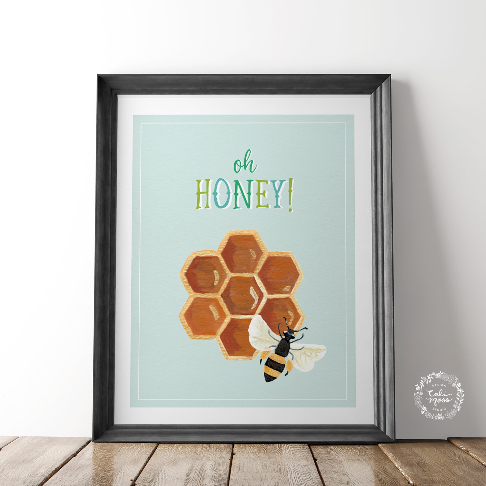 Kitchen Wall Art Bee Art Print Honey Bee Decor Honey - Etsy