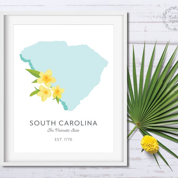 South Carolina Print - Etsy