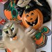 Retro Groovy Halloween Lot Topstone Cut Outs, Pumpkin Candle, and ...