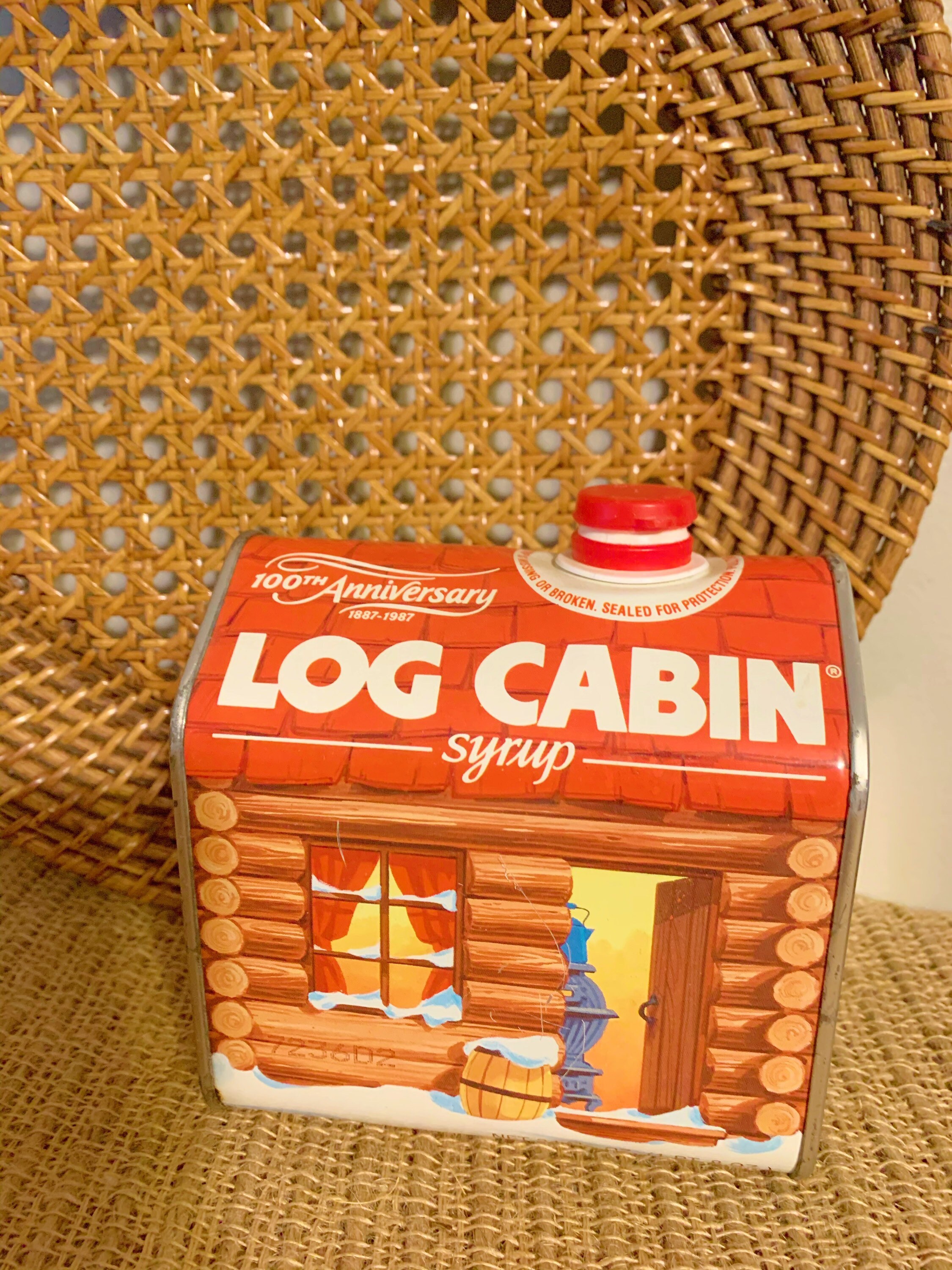 Vintage 100th Anniversary 1887-1987 Log Cabin Syrup Tin - Etsy