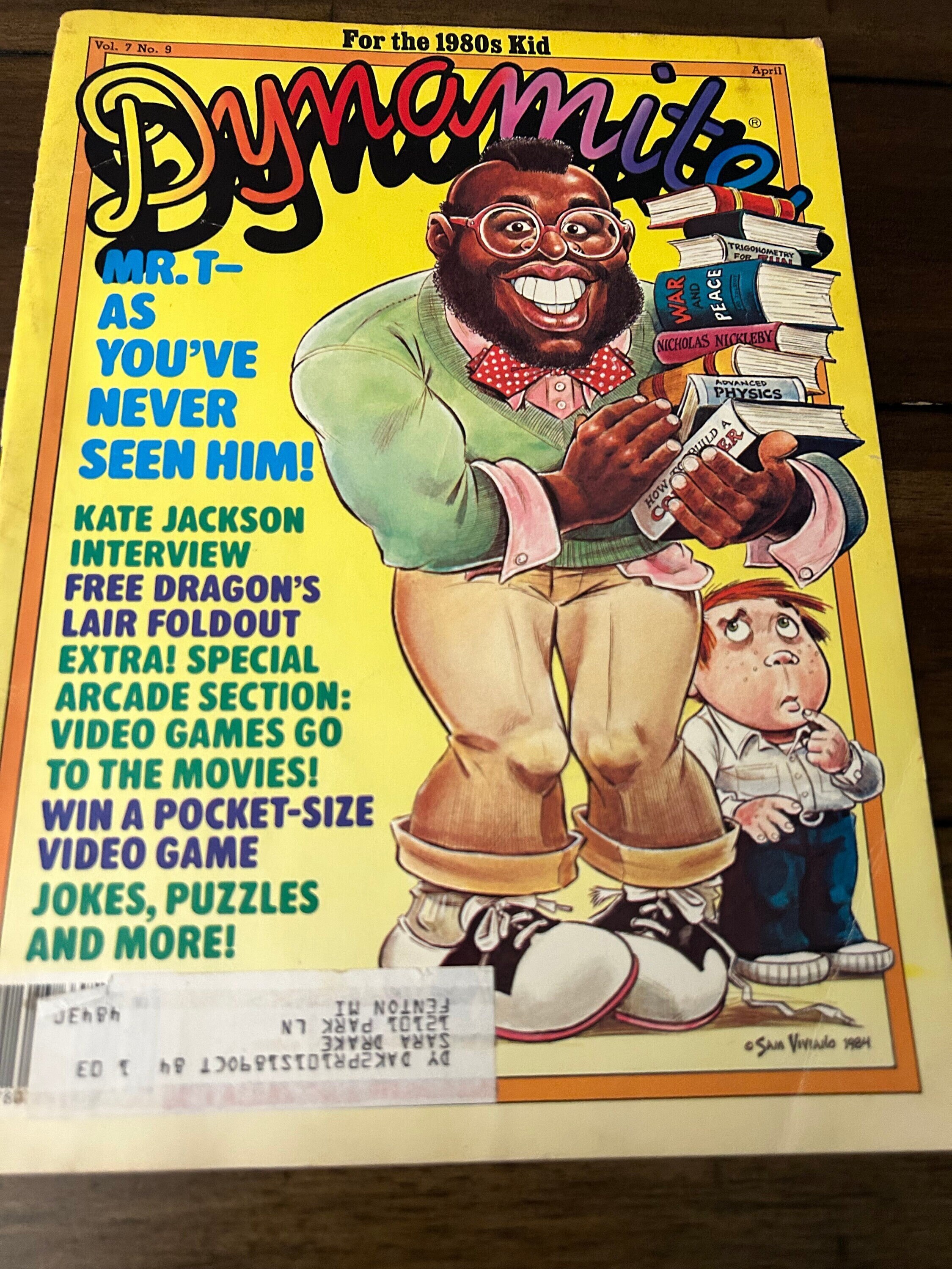 Dynamite Magazine “for the 1980’s Kid” Mr. T Cover Arcade Section 1984 ...