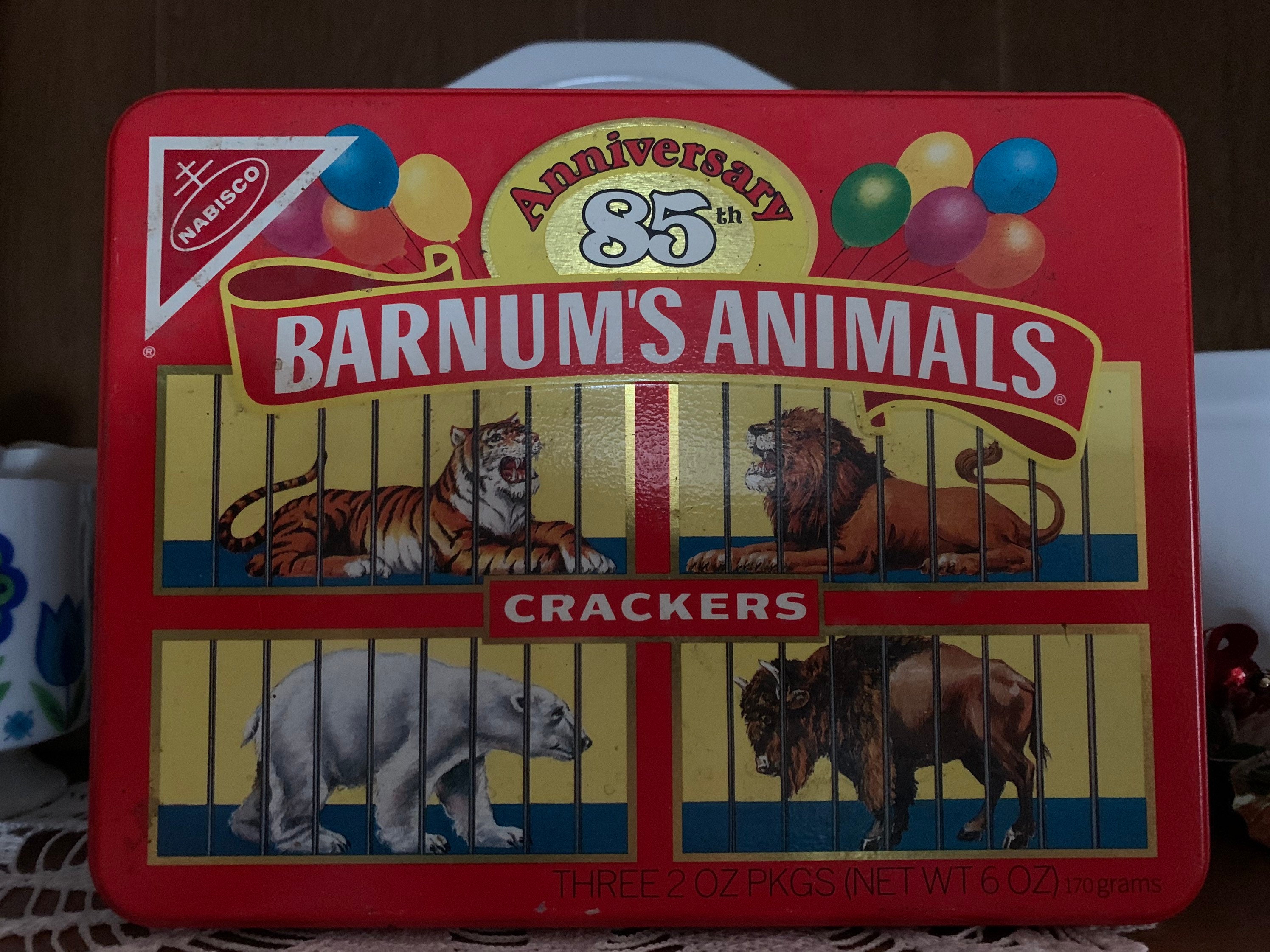 Collectibles Art & Collectibles Vintage Barnum Animals Crackers Tin ...