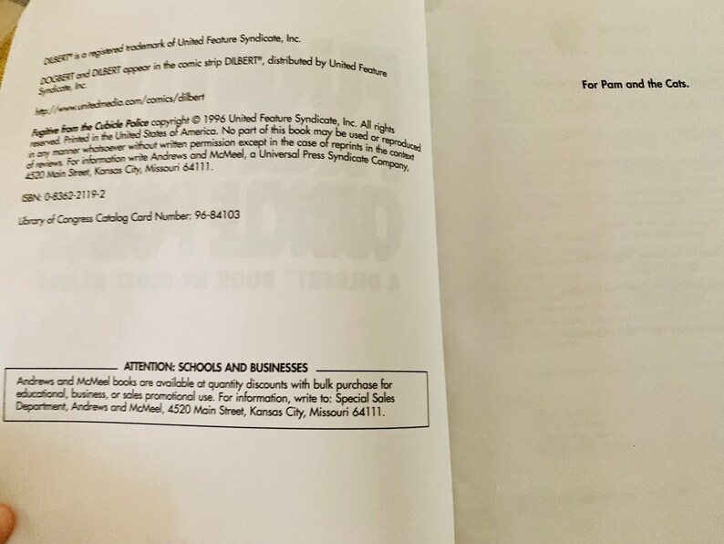 Fugitive From the Cubicle Police Comic Book A Dilbert Book by Scott ...