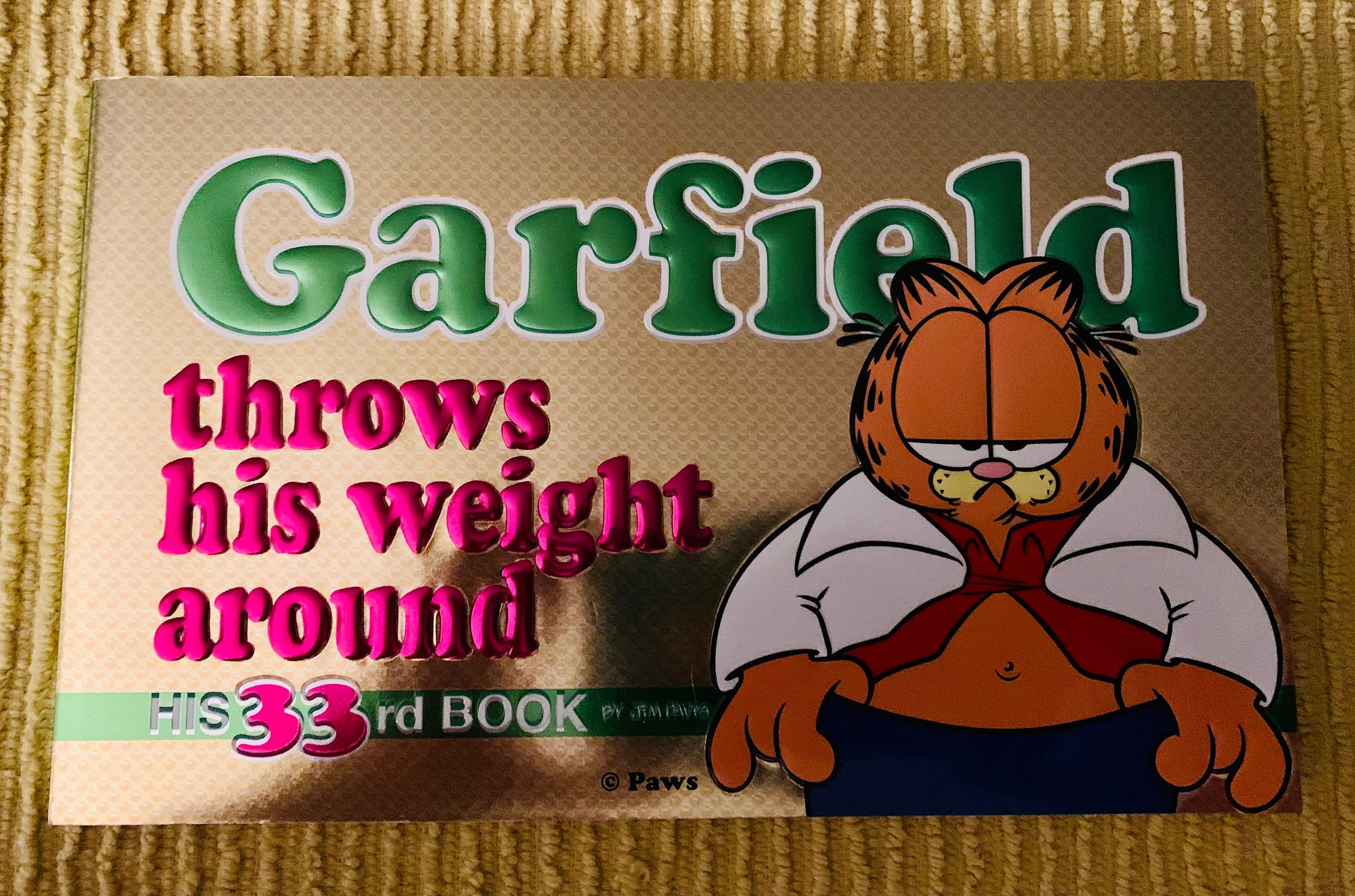 Vintage 1998 Signed First Edition Garfield Throws His Weight Around ...