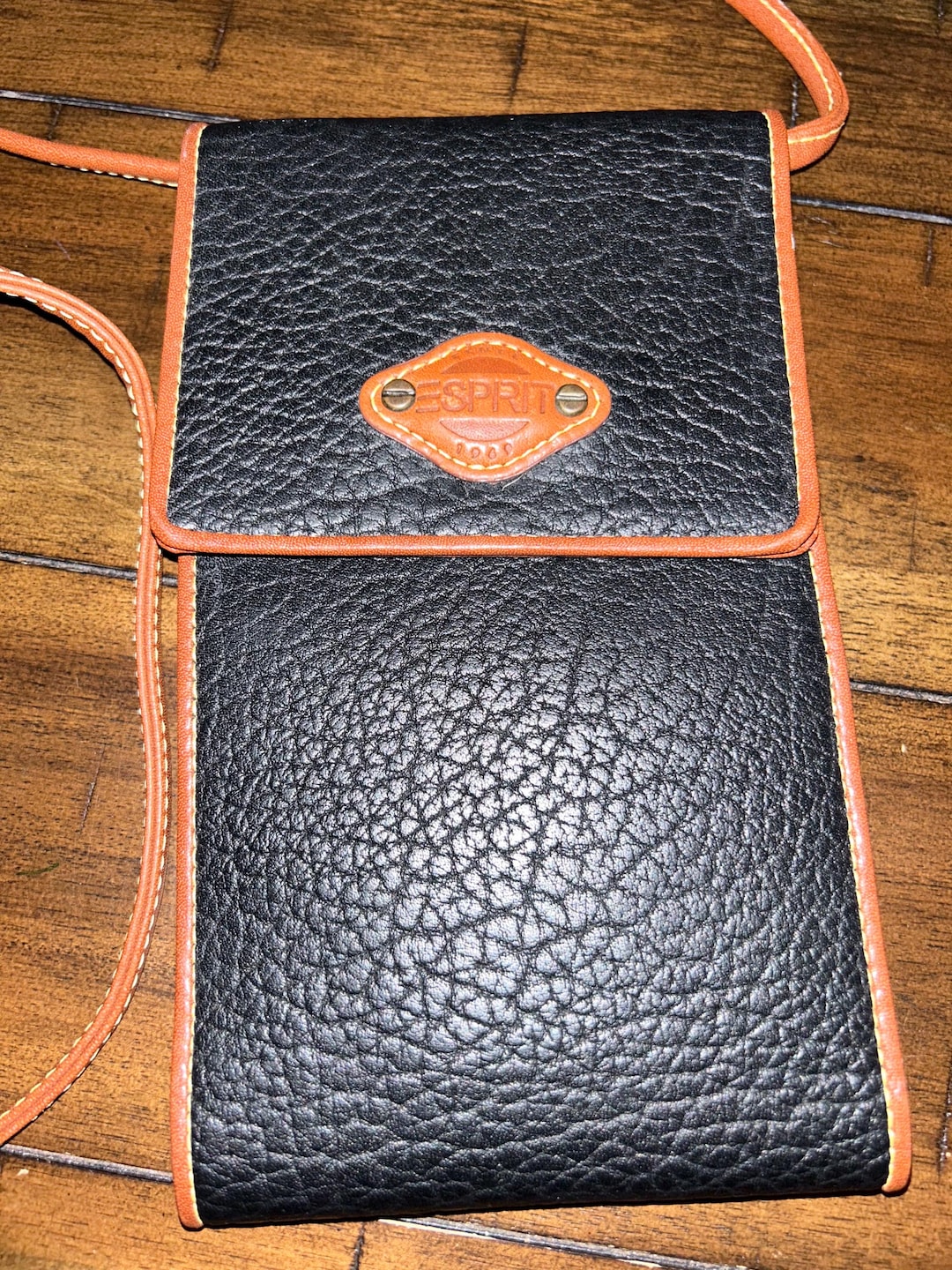Vintage 1990’s Esprit Leather Black and Brown Crossbody Like New Purse ...