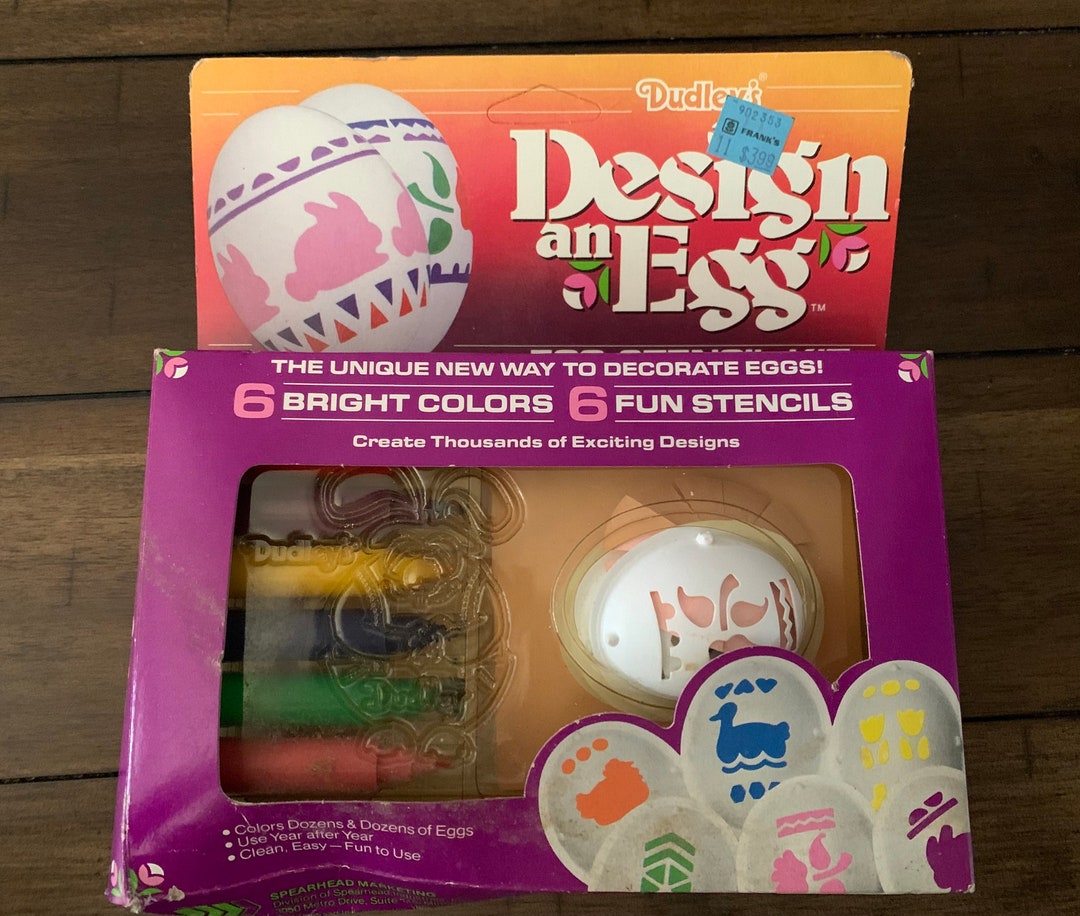 Dudley’s Design an Egg Easter Egg Stencil Kit From the Early 1990’s - Etsy