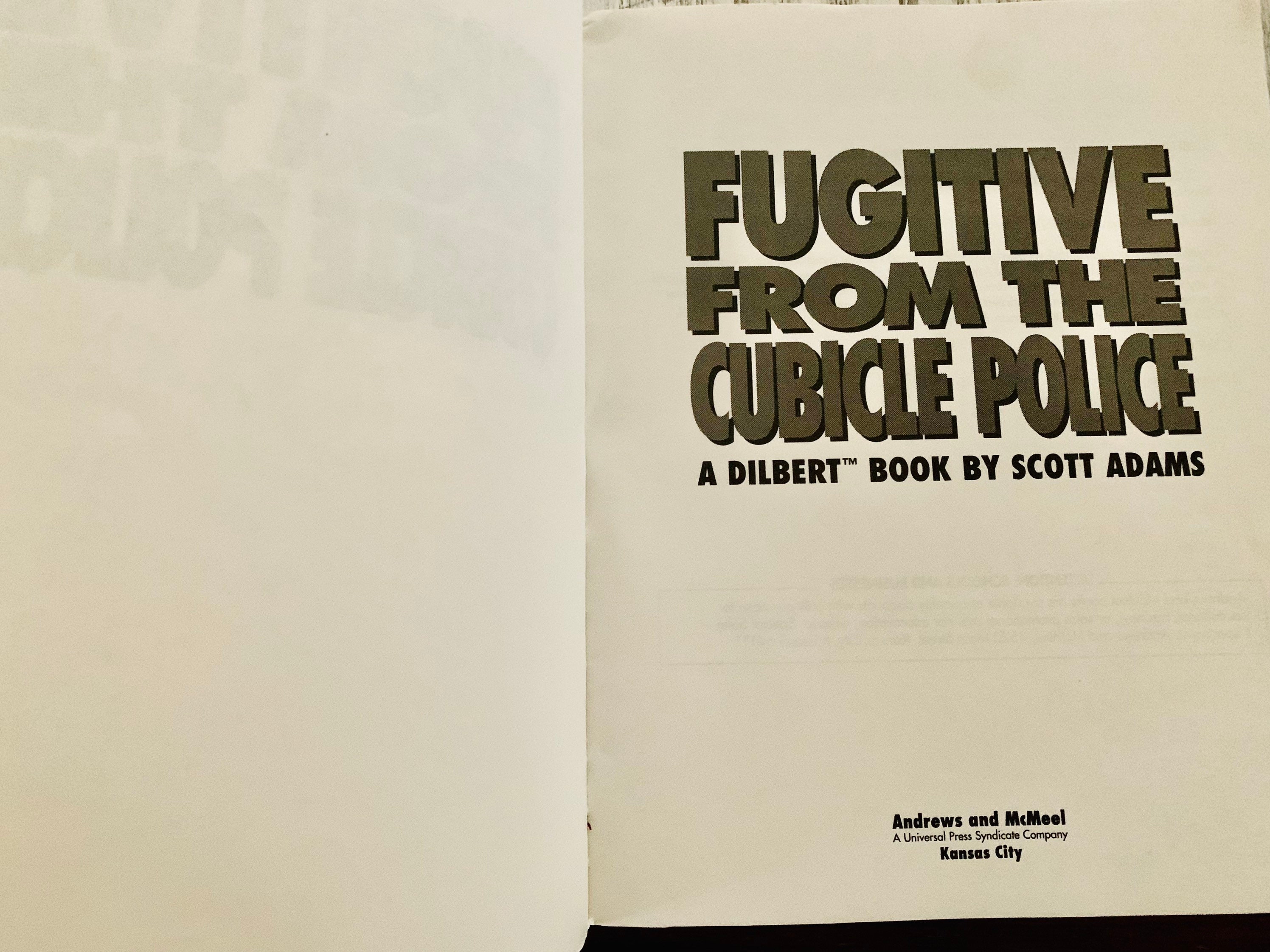 Fugitive From the Cubicle Police Comic Book A Dilbert Book by Scott ...