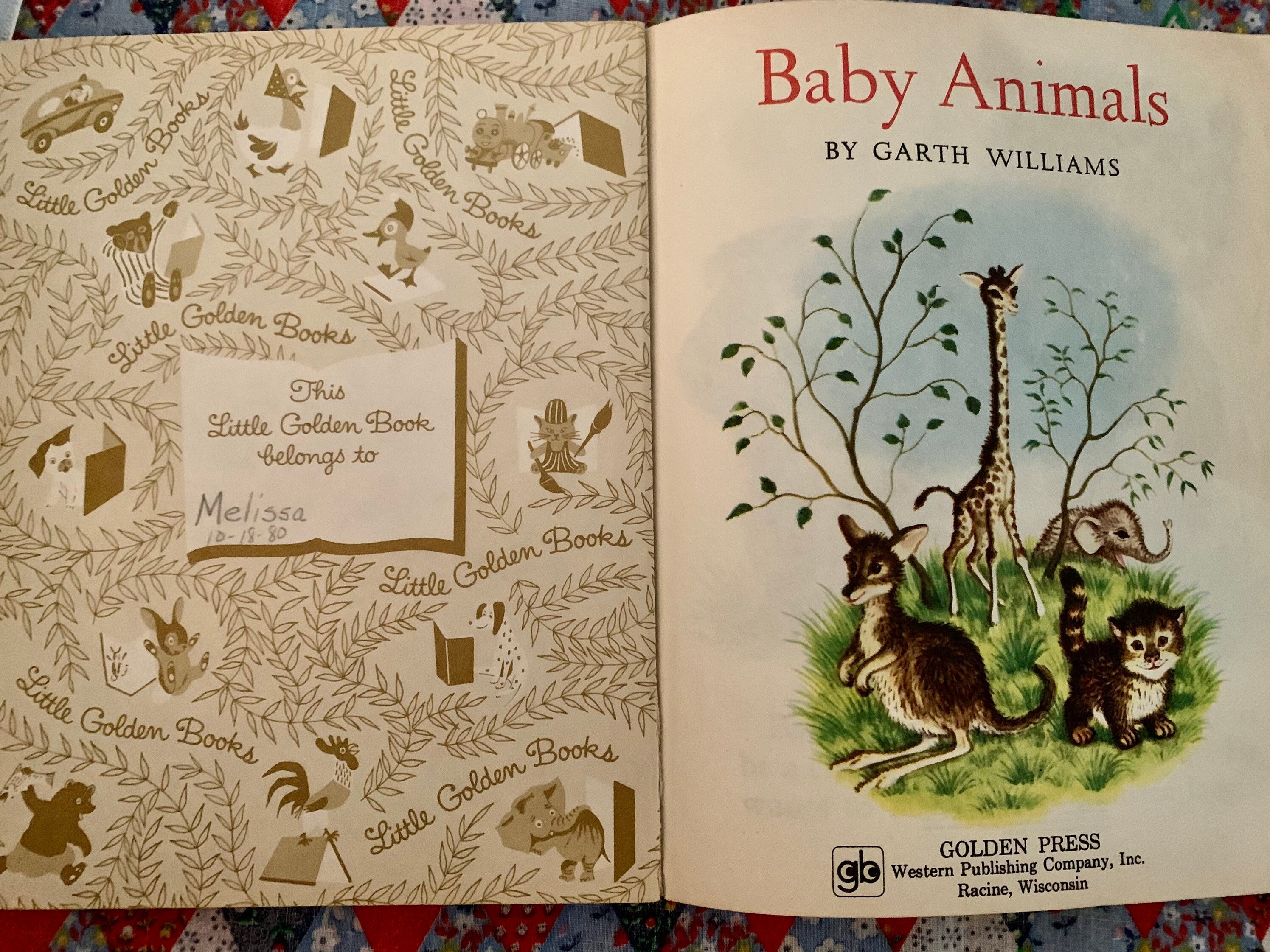 Vintage 1979 Little Golden Book Baby Animals Hardcover Childrens Book ...