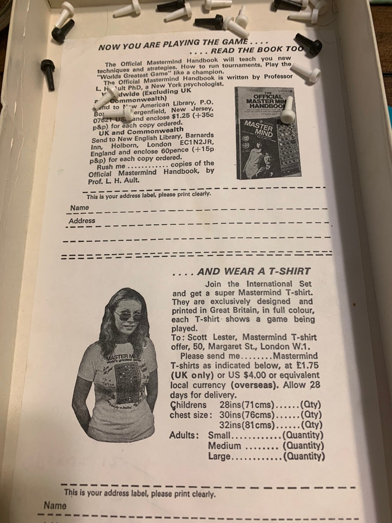 Original 1972 Designed for the Design Centre London Mastermind by ...