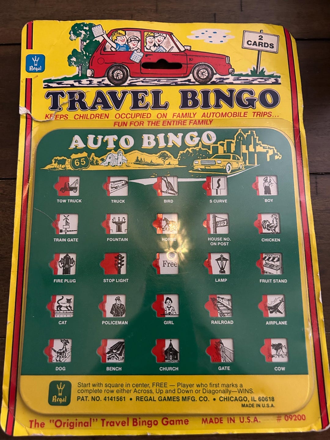 Set of Two Never Opened Car Bingo Cards Travel Bingo Auto Bingo - Regal ...